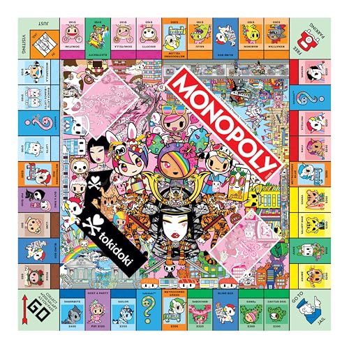 MONOPOLY: tokidoki Board Game, Buy, Sell & Trade Characters like Donut ...