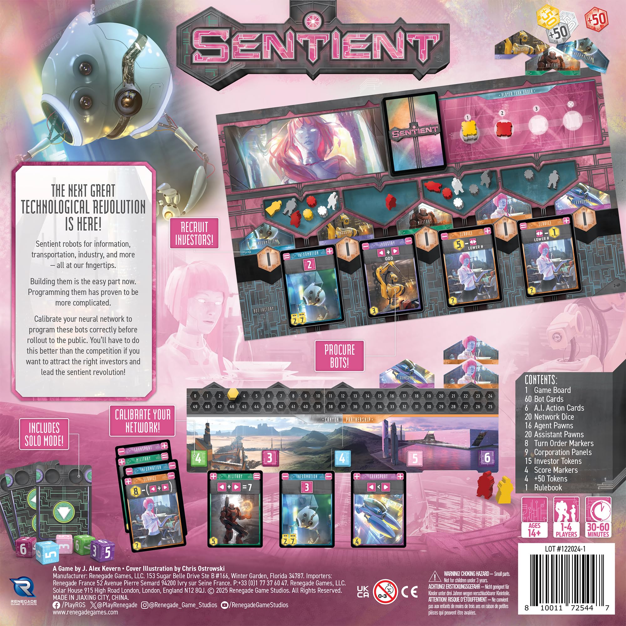Renegade Games: Sentient - Revised Edition Tech Revolution Board Game ...