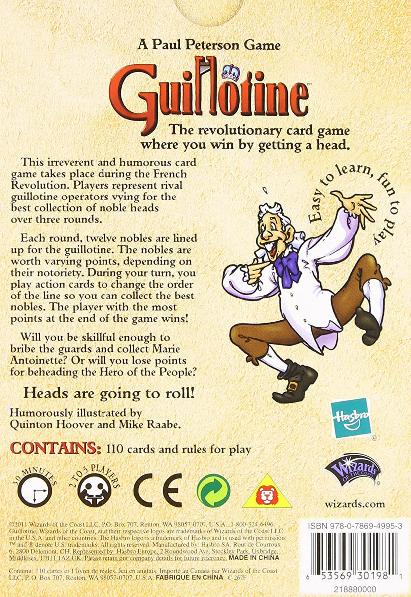Guillotine Card Game 653569301981 AVH06400 – Spieda Games
